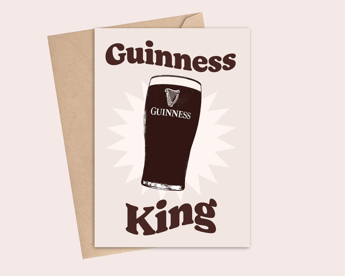 Guinness King Greeting Card – HollieGraphik