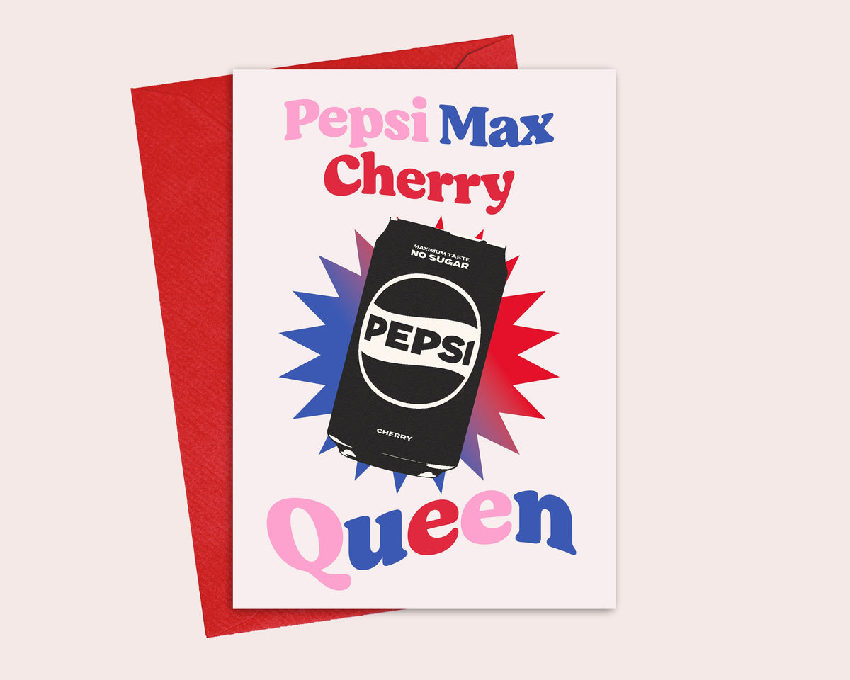 Pepsi Max Cherry Queen Greeting Card – HollieGraphik