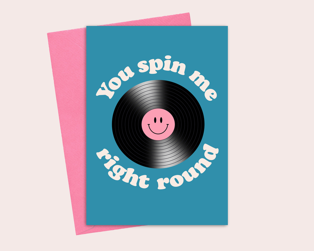 You Spin Me Right Round Greeting Card – HollieGraphik